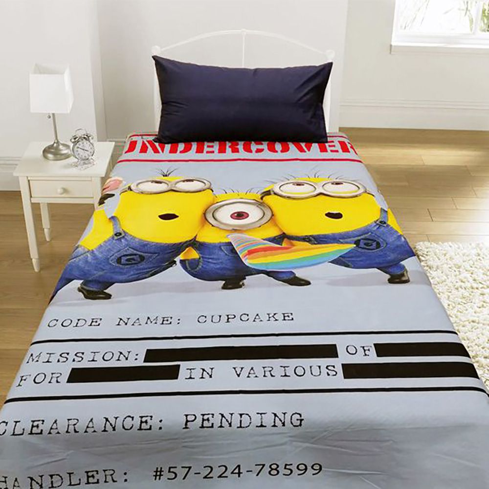 Minions Undercover Cartoon Bed Sheet – Decor8